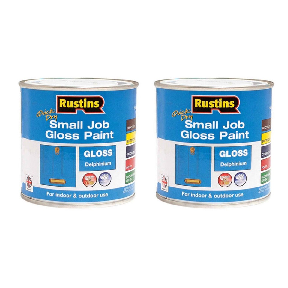Small Job Gloss & Satin Colour Paint Rustins Indoor & Outdoor Use For ...