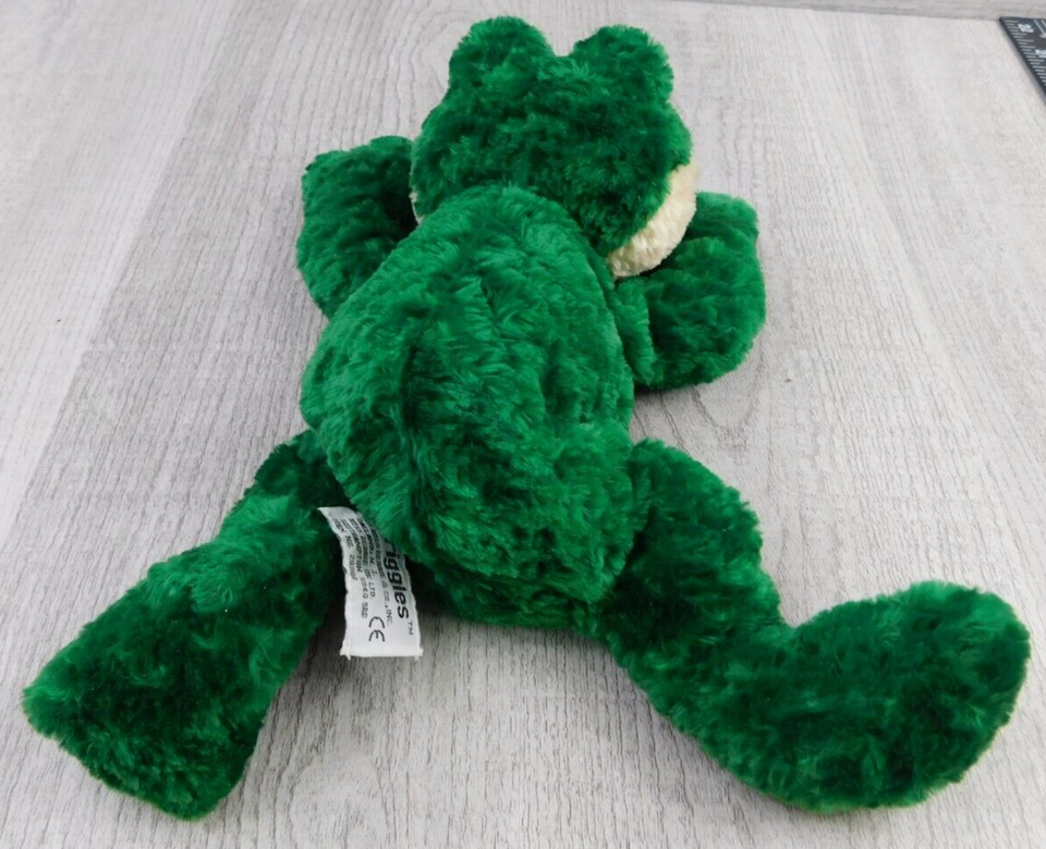 Russ Friggles 10” Floppies Bull Frog Plush Emerald Green Stuffed Toad ...