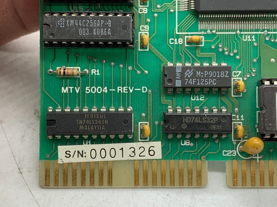 Vintage Ahead V5000 256KB DRAM 16-bit ISA VGA CARD AVGA1.02 ...