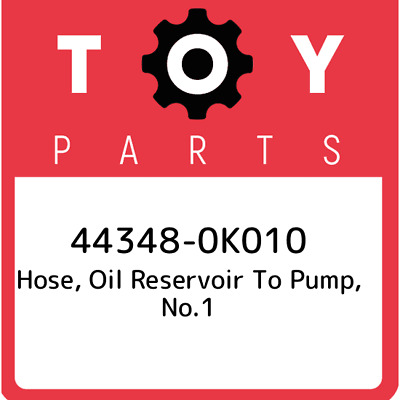 44348-0K010 Toyota Hose, oil reservoir to pump, no.1 443480K010, New ...