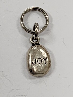 Sterling Silver "JOY" Nugget Dangle Charm | eBay