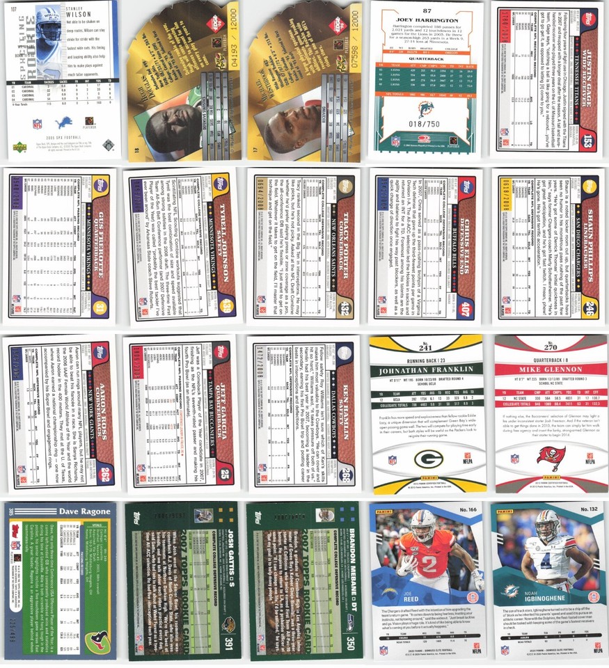 NFL Serial Numbered Card's Lot of 100 Football Cards Collection | eBay