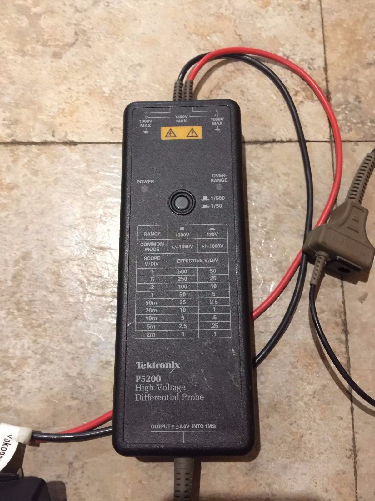 TEKTRONIX P5200 HIGH VOLTAGE DIFFERENTIAL PROBE | eBay