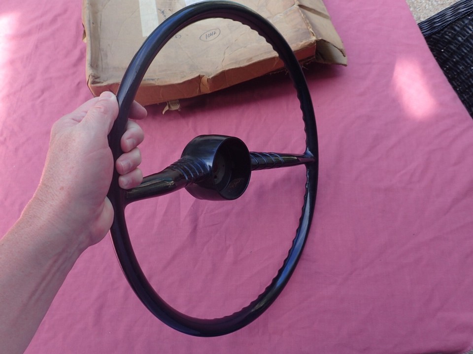 1955 Pontiac standard steering wheel, new car take-off! | eBay