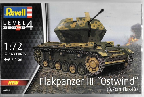 Revell Germany 3.7cm Flak 43 Flakpanzer III Ostwind German Tank in 1/72 ...