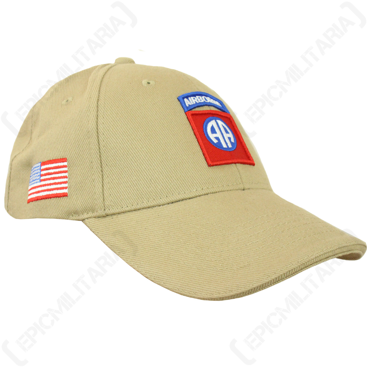 BROWN US WW2 82ND AIRBORNE LOGO BASEBALL CAP -ONE SIZE | eBay