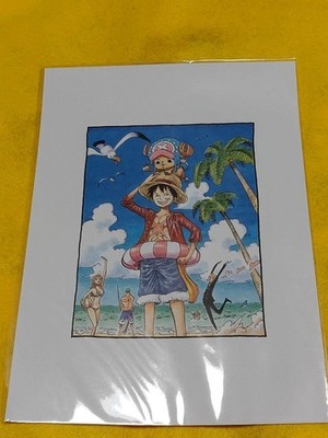 One Piece Jump Ryu Reproduction Art Luffy Zoro Chopper Eiichiro Oda Set ...