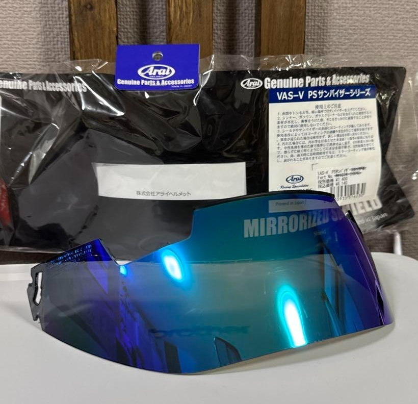 ARAI Pro Shade System 011076 for VAS-V PS Sun visor mirror Smoke/Blue ...