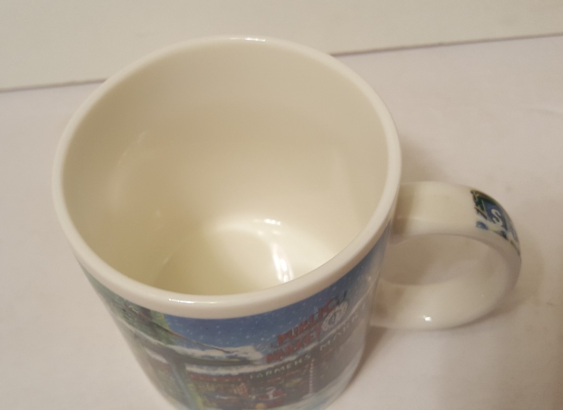 Starbucks Farmers Market Winter Snow Christmas 12 oz Coffee Tea Mug Cup ...