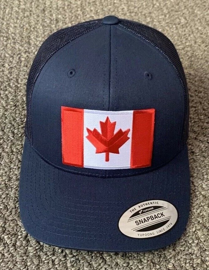 CANADA Flag Hat SnapBack Trucker Mesh Cap Handcrafted in the USA! | eBay