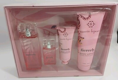 Nanette Lepore Fiercely 4 Pc Gift Set Perfume Fragrance Hand & Body ...