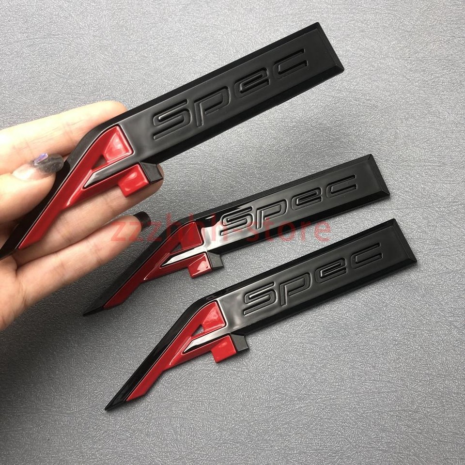 3pcs For Acura A Spec Aspec Sport Fender Rear Emblem Badge Stickers ...