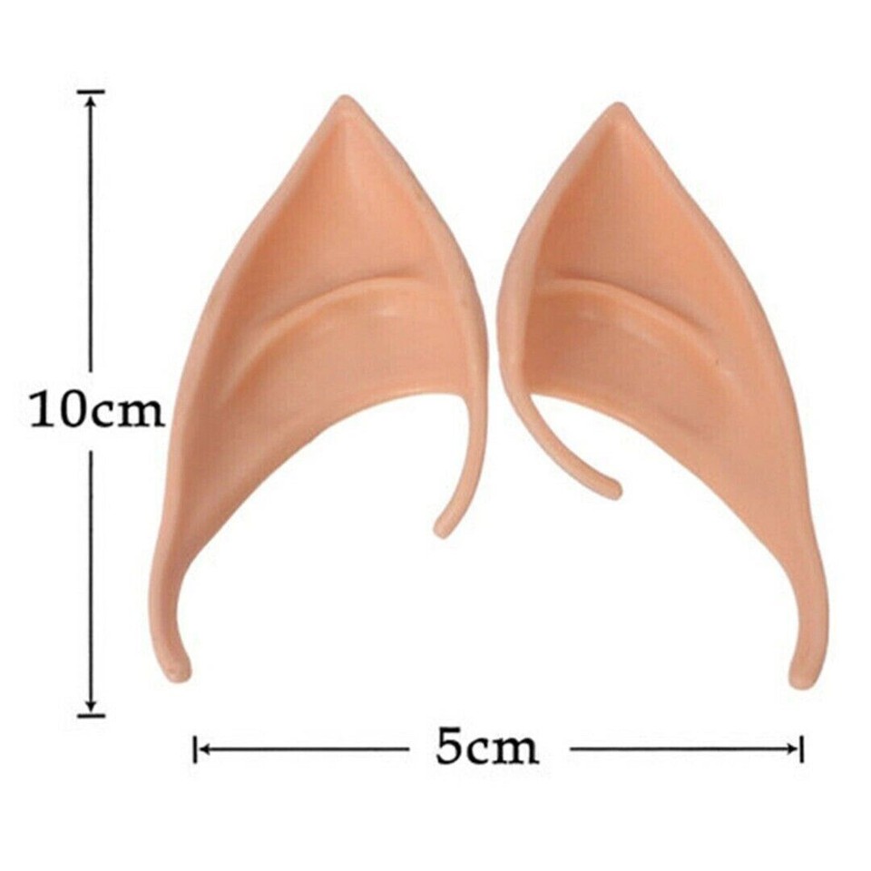 4-Pr Clip LATEX GLOW/FLESH Leprechaun Vulcan Fairy ELF EARS Cosplay Costume Prop | eBay