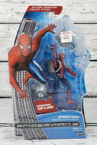 Hasbro 2007 Marvel Spider-Man 3 Zip-line Spiderman Action Figure Brand ...
