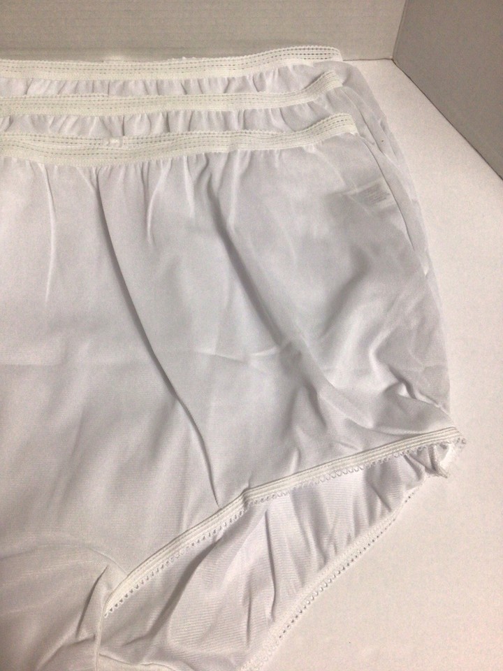 NOS 3 Pairs Sears Fundamentals Acetate Briefs Panties White Size 9 ...