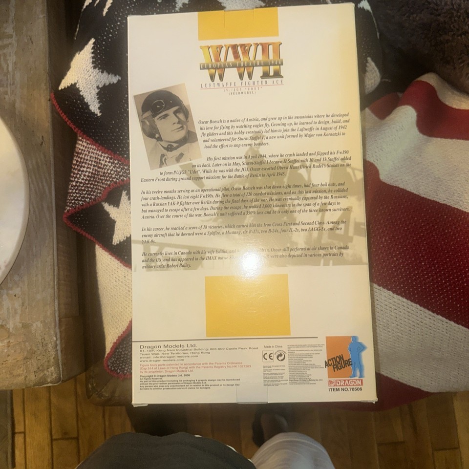 1/6 Ww Two German Dragon Figure European Theater 1944 Oscar Boesch DX06 ...