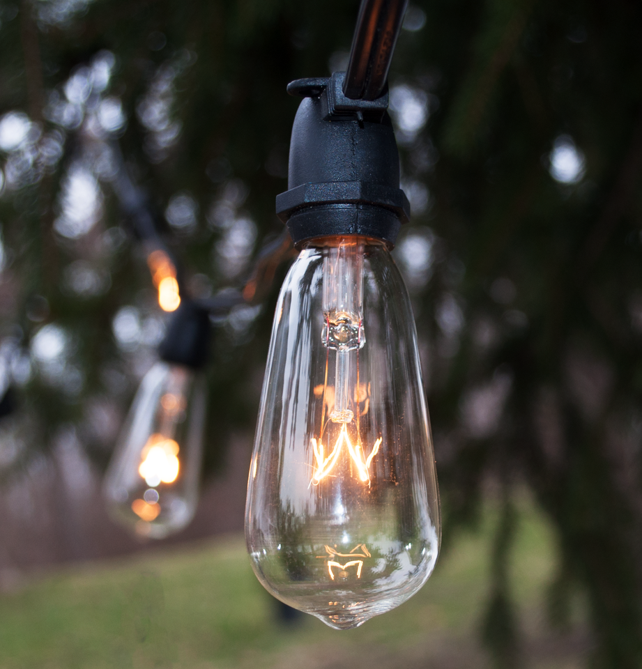 Vintage Edison Filament Outdoor Patio String Lights 100, 50, and 25 ...