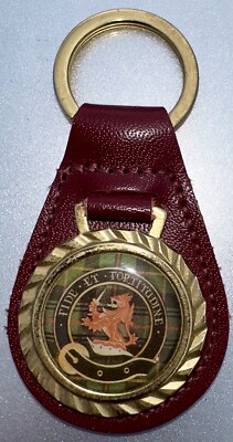 Scottish Tartan Clan Farquharson fide et fortitudine Leather Key Chain ...