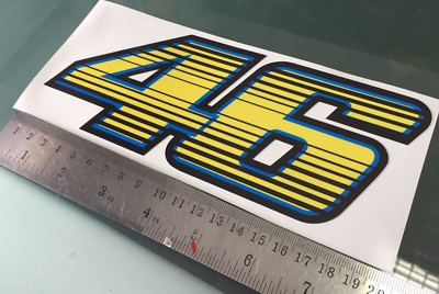 Rossi Number 46 "Distorted Stripes" Sticker Decal (200mm x 80mm) | eBay UK