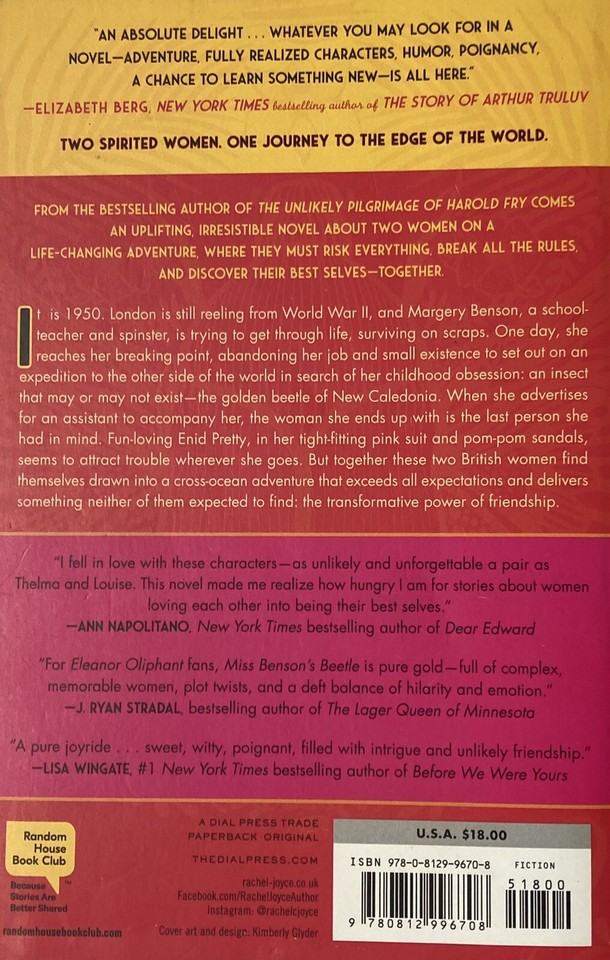 Miss Benson's Beetle : A Novel by Rachel Joyce (2020, Trade Paperback ...