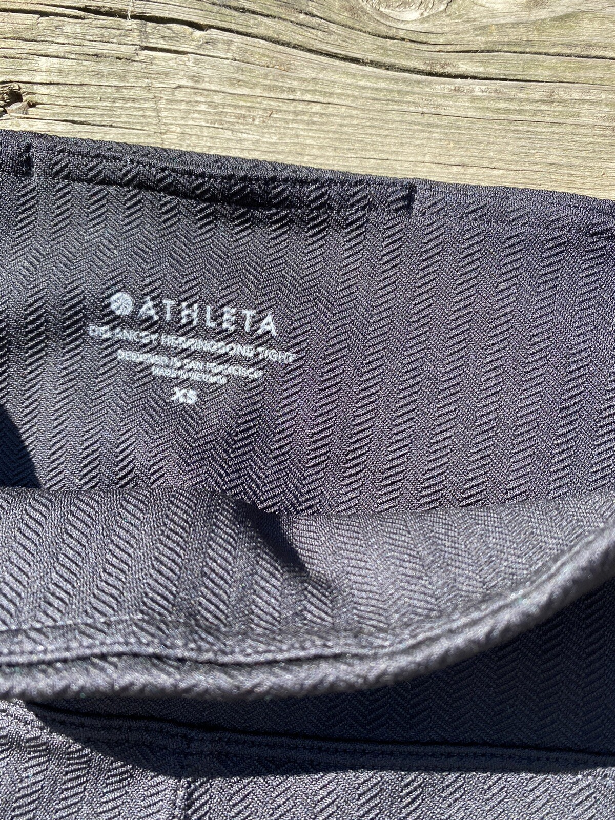 Athleta Delancey Herringbone Tight Black / Abalone Grey XSMALL 487663 ...