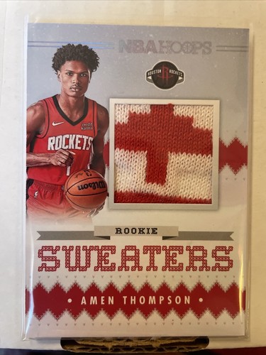 2023-24 NBA Hoops Holiday Amen Thompson Rookie Sweaters Relic #RSW-AMT ...
