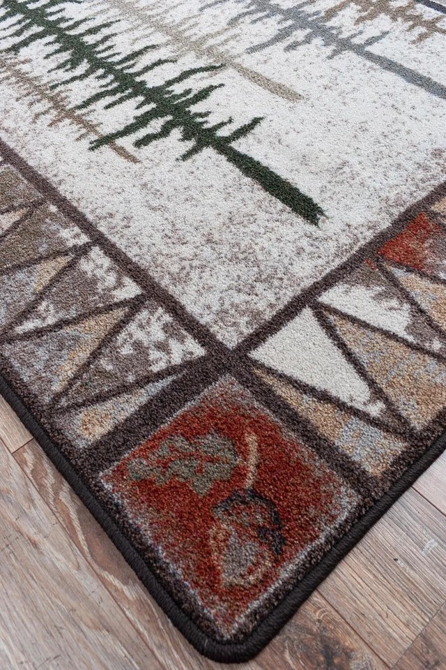 Back Country Moose Rustic Country Cabin Lodge Area Rug 2'x8' Runner | eBay