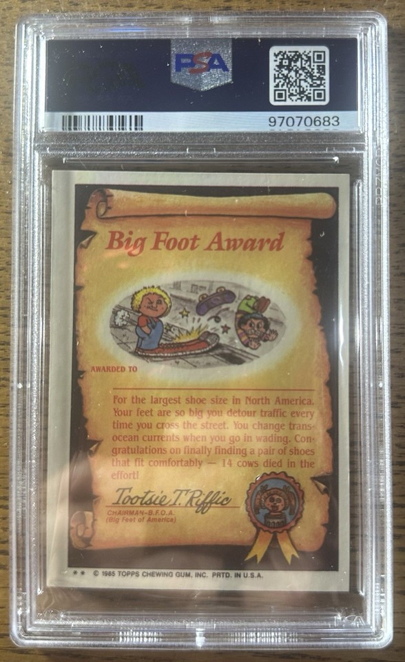 1985 Garbage Pail Kids Rob Slob #52b Sticker PSA 8 NM-MT | eBay