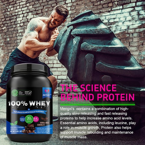 100% Pure Whey Chocolate Flavor Chocolate 2 LBS Muscle Builder Protein ...