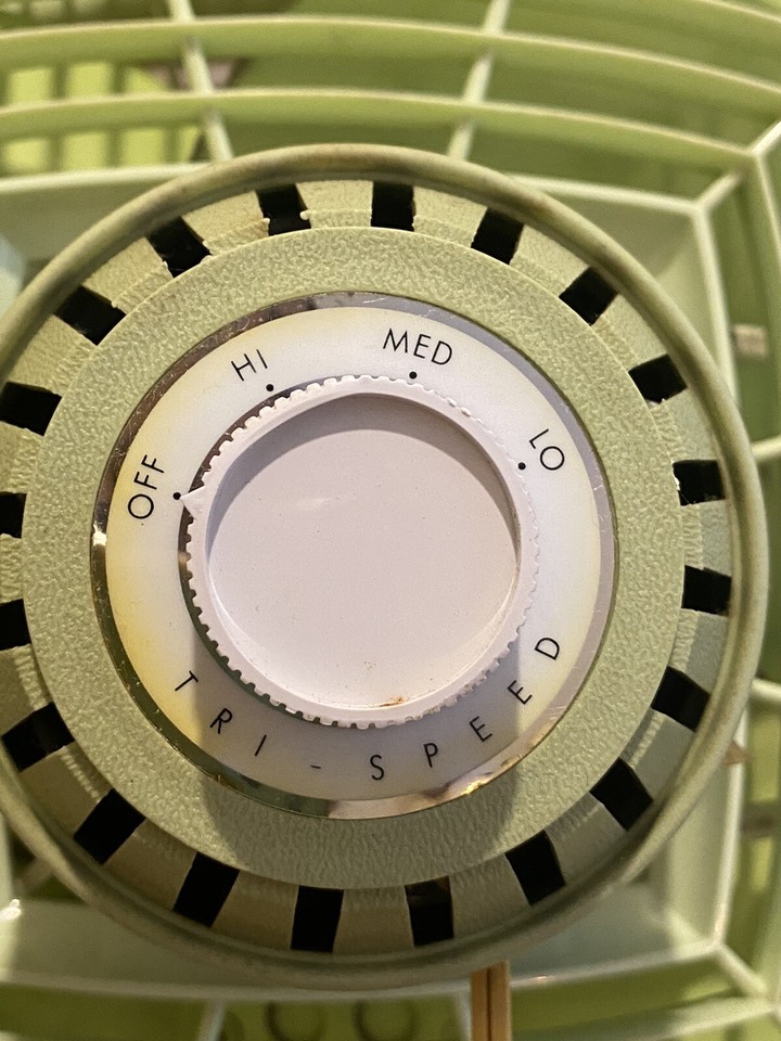 Retro Sears High Velocity 3 Speed Floor Fan Avocado Celery Green Vtg ...