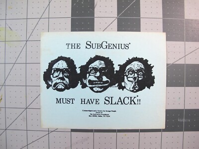 vtg 1980s Church of the Subgenius info mailer card 1980 Must Have Slack ...