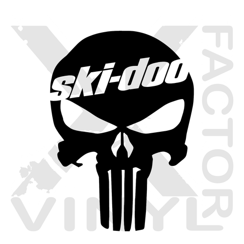 Ski-Doo Punisher Skull Dicut Vinyl Decal Snowmobile Skandic MXZ 3SZ ...