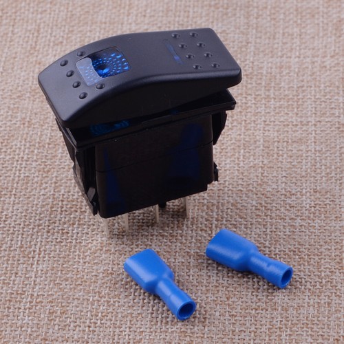 Momentary Rocker Switch DPDT on-off-on Blue LED Light 7Pin 12/24V | eBay