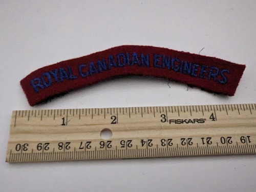 Vintage Military Shoulder Title Badge Patch Royal Canadian Engineers Red Blue | eBay