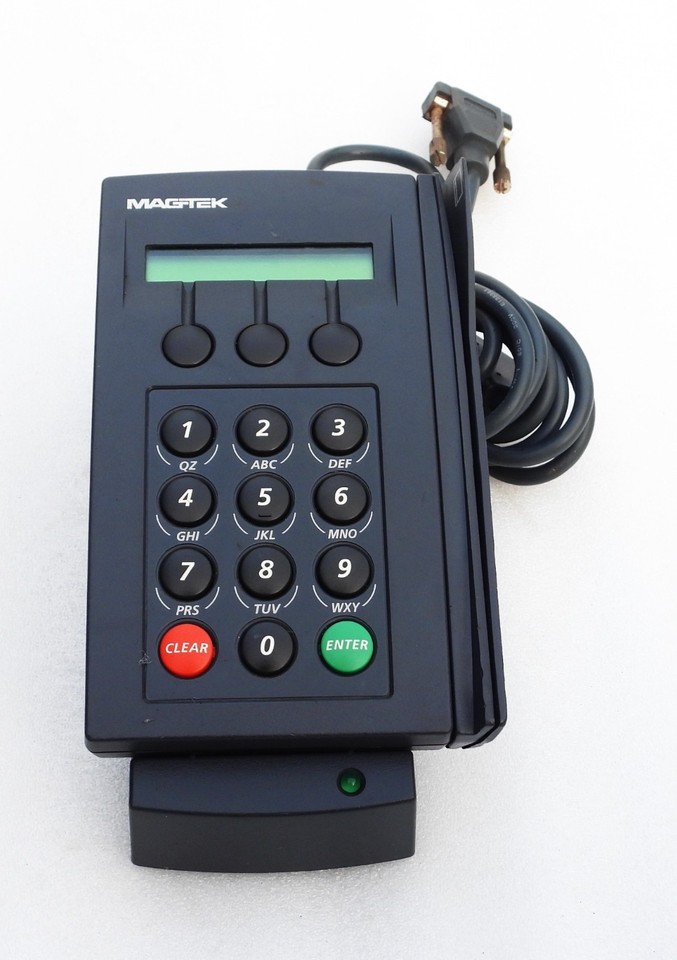 MAGTEK INTELLIPIN 30015120 POS PORTABLE MAGNETIC STRIP READER AND PIN ...