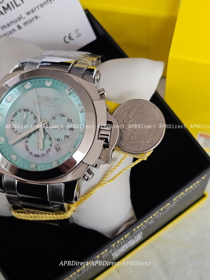 Invicta - Man of War - Coalition Forces Blue MOP Dial - SS Bracelet ...
