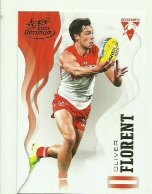 2021 SELECT OPTIMUM SYDNEY SWANS OLIVER FLORENT #186 COMMON CARD AFL ...