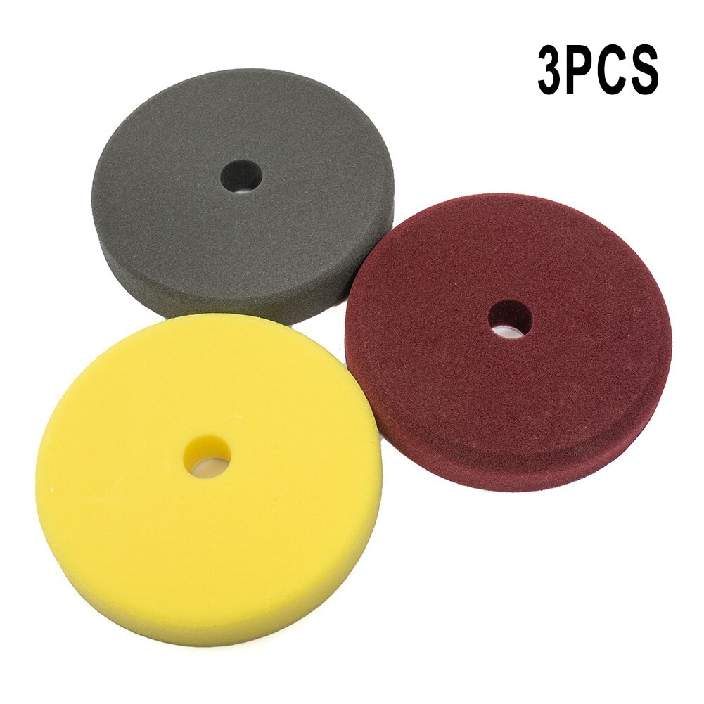 Set 3PCS Sponge Buffing Pads Foam Sanding Disc For Car Cleaning Waxing ...
