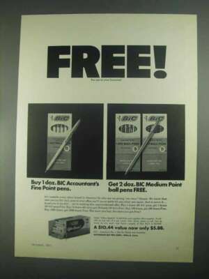 1967 Bic Accountant's Fine & Medium Point Ball Pen Ad | eBay