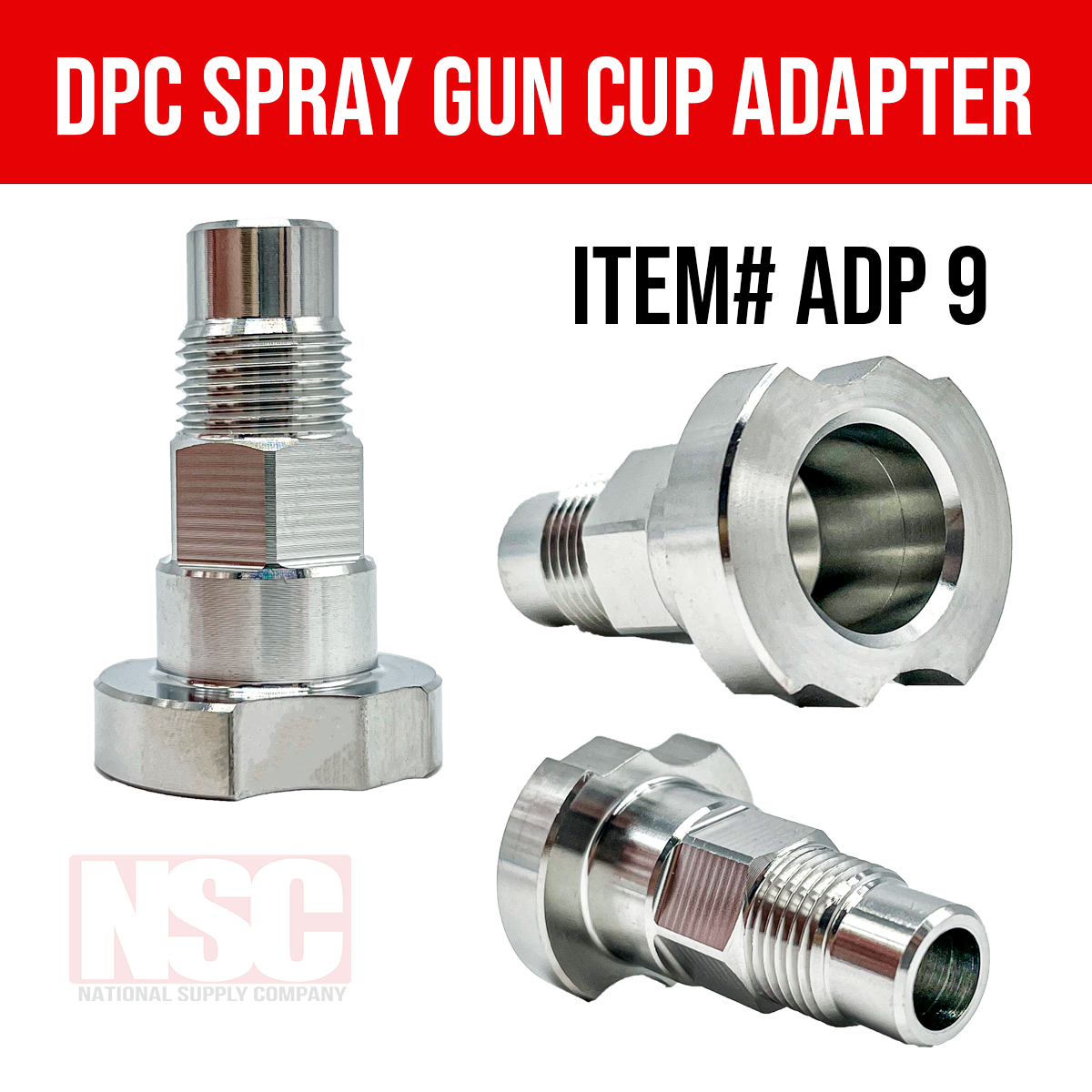 Adapter Paint Spray Gun (9) 16016 (Aftermarket) Compatible with 3M PPS ...