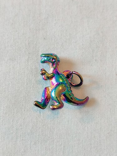 Titanium Rainbow Dinosaur T-Rex Charm Pendant 3D Green Pink Blue | eBay