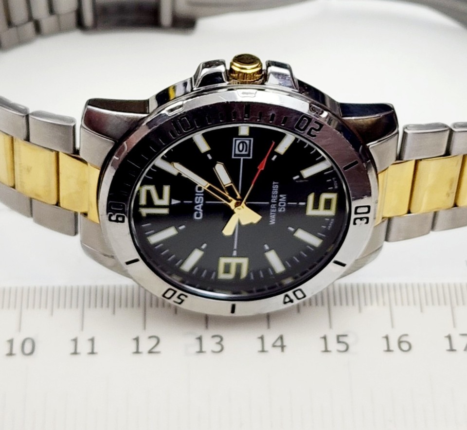 Men's Watch CASIO (5058) MTP-VD01. On Big Wrist | eBay