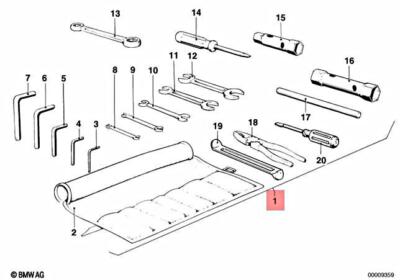 New BMW Tool Kit 19 Pieces R60,R65,R75,R80,R90,R100 S/T/CS/RS/RT/LS ...