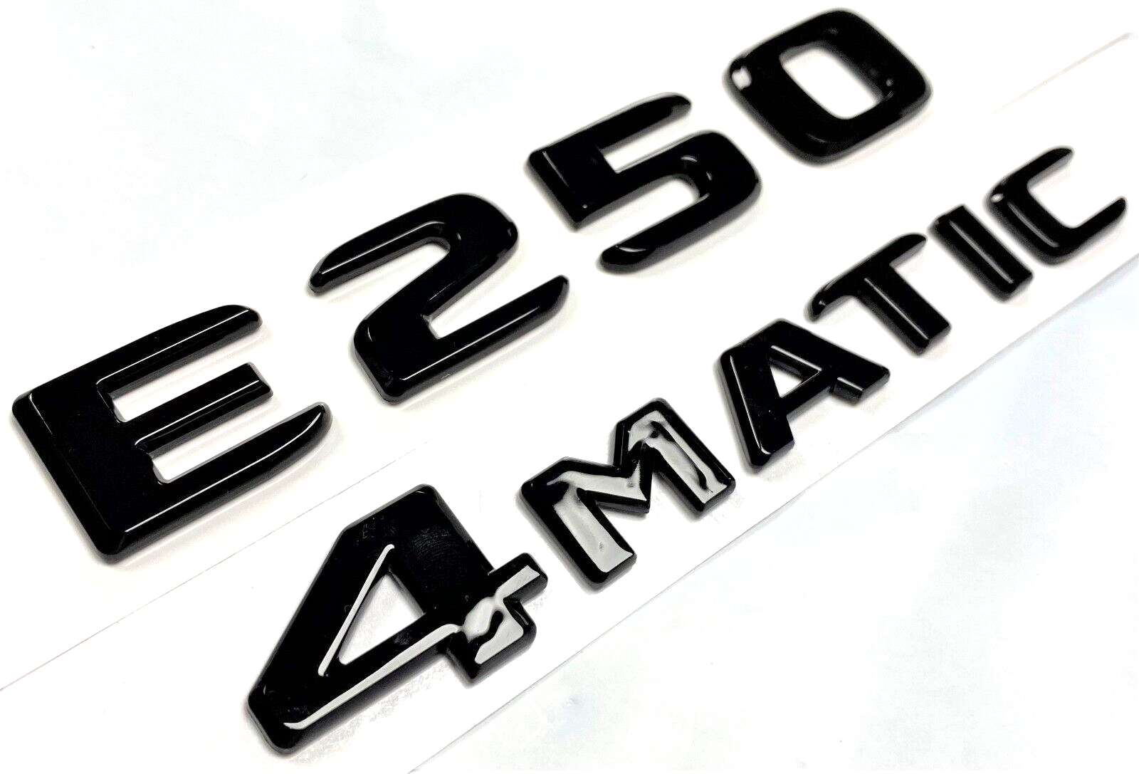 #2 BLACK E250 + 4MATIC REPLACEMENT FOR MERCEDES REAR TRUNK EMBLEM BADGE ...
