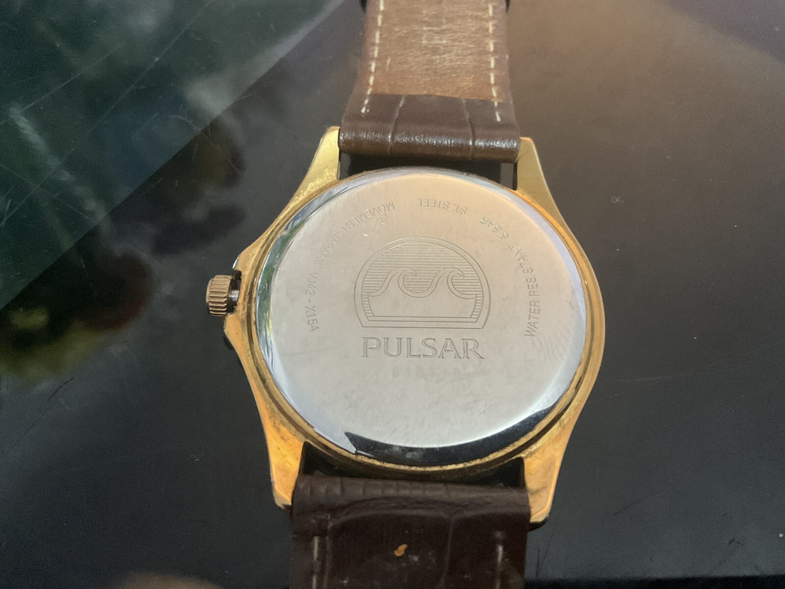 Pulsar Mens Sapphire Crystal Date Dress Watch Stainless Steel Vj42 X154 ...