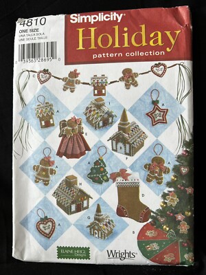 Simplicity Pattern 4810 Christmas Decorations New Uncut | eBay