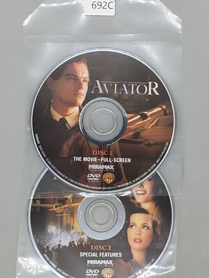 The Aviator (DVD, 2005, 2-Disc Set, Full Frame) Disc Only No Tracking ...