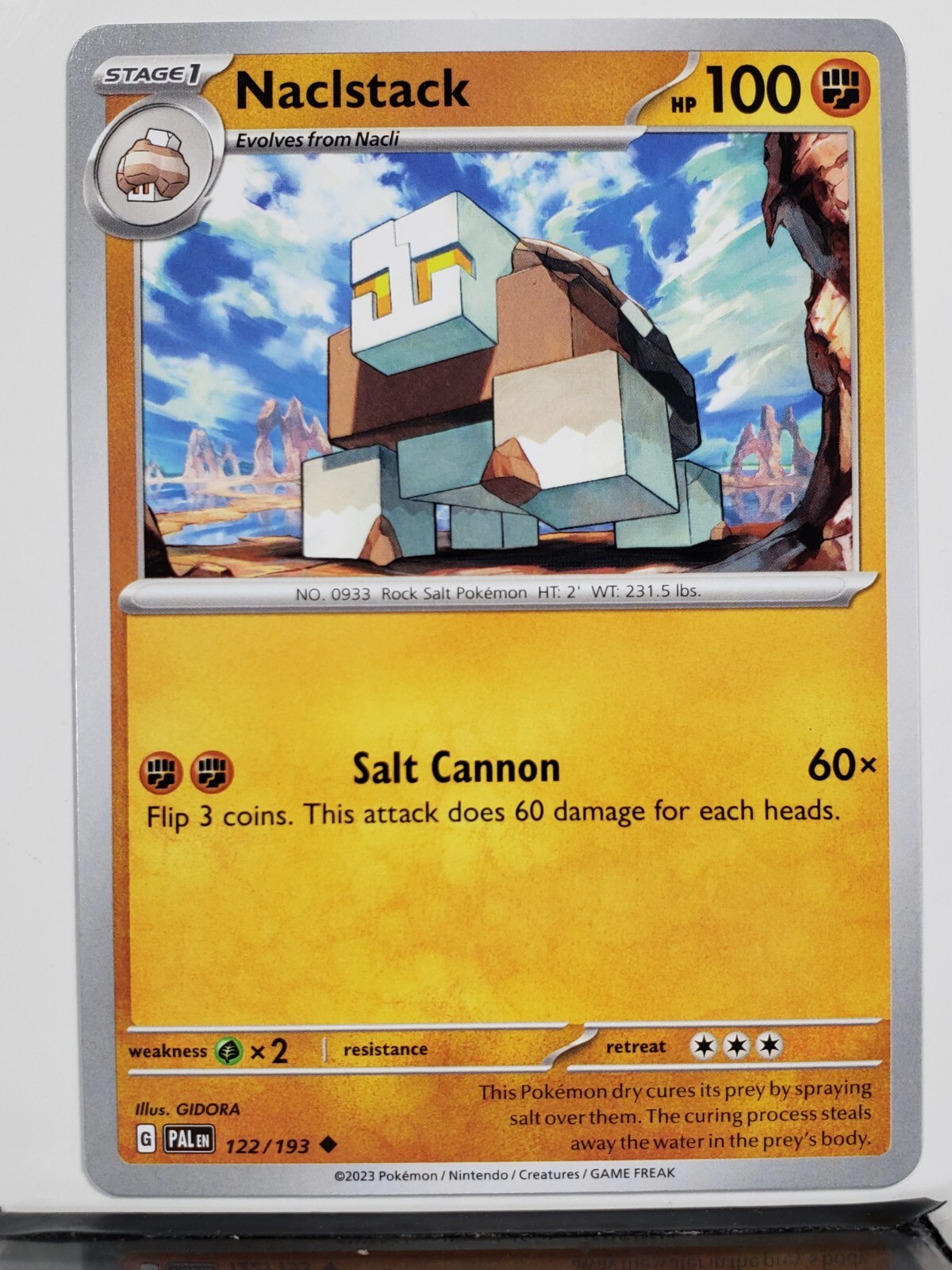 Naclstack 122/193 NM / M - Paldea Evolved Pokemon Card - GIDORA Art | eBay