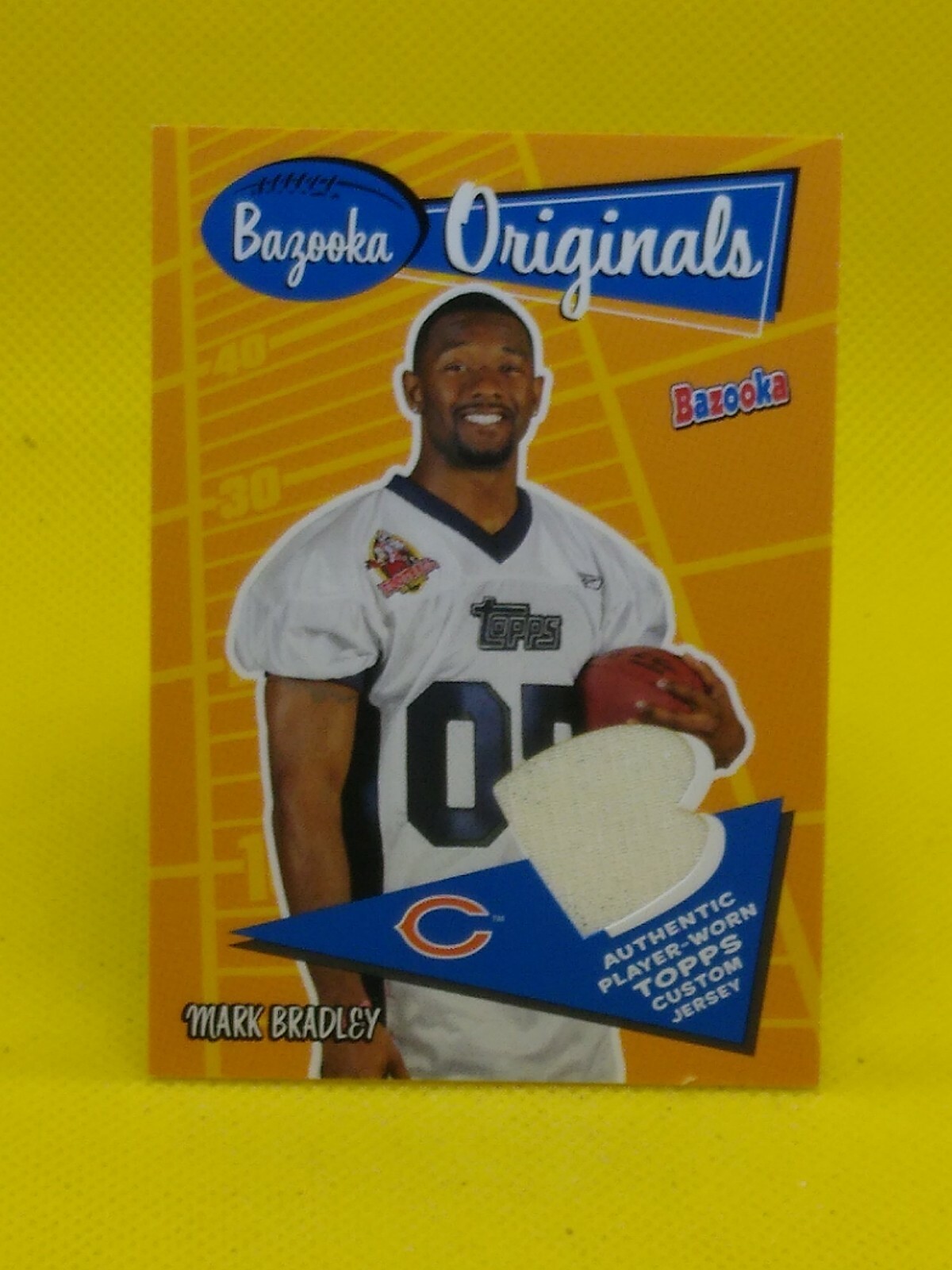 Mark Bradley 2005 Bazooka PLAYER-WORN ROOKIE JERSEY BO-MB Chicago Bears ...
