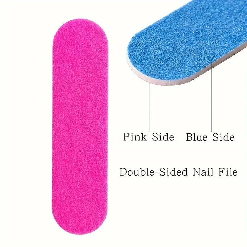 Mini NAIL FILES Emery Board DOUBLE SIDED Manicure PEDICURE DISPOSABLE ...